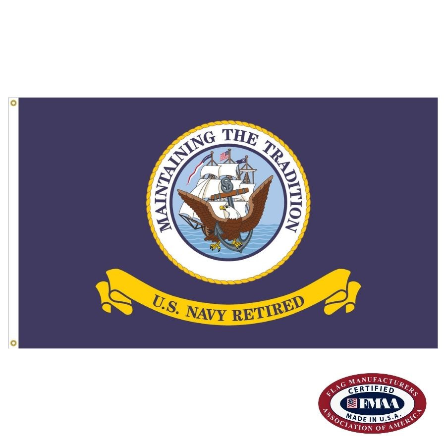 American-Made Veteran Flags - Retirement Flags