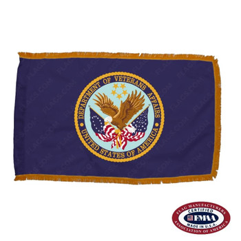 Indoor DVA Flag with Gold Fringe - Flags.com