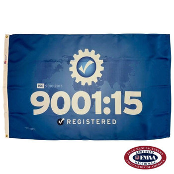 ISO 9001:15 Flag - ISO 9001 Flag - ISO 9001 2015 Flag