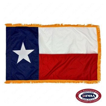 Shop our Texas Flag with Gold Fringe - Indoor Texas Flag Sets