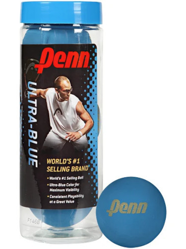 Penn Ultra Blue Racquetballs 3 Ball Can - Racquetball Dallas