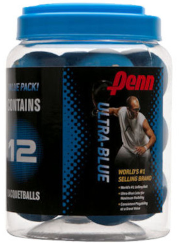 Penn Ultra Blue Racquetballs 12 Ball Jug - Racquetball Dallas