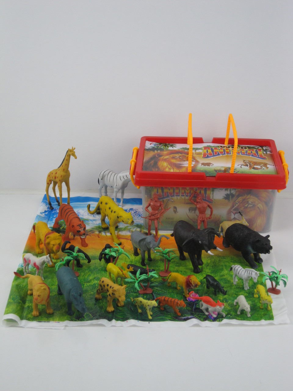 Carry Box Of Jungle Animals - Uncle Pete's Toys