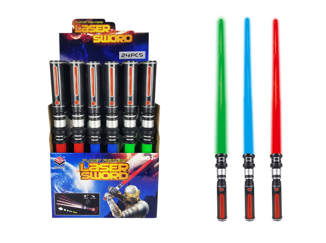 Laser Sword Single Retractable Lights And Sounds - Uncle Pete's Toys