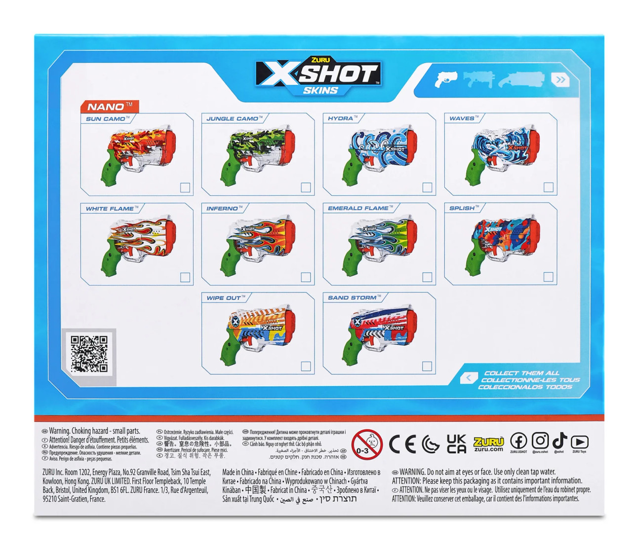 Zuru XSHOT Fast Fill Skins Water Gun Nano - Hydra - Uncle Pete's Toys