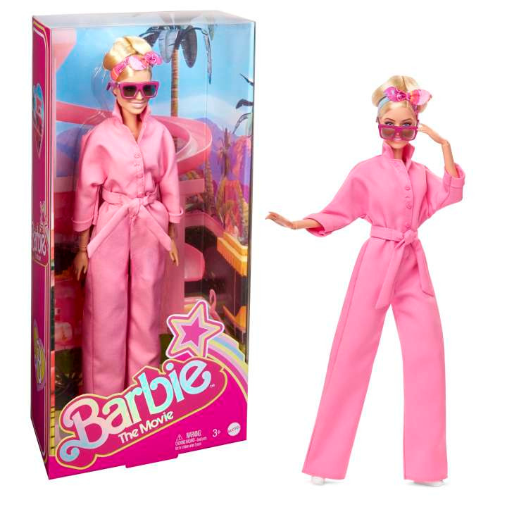 Barbie the Movie Margot Robbie as Barbie Pink Power Jumpsuit - Uncle ...
