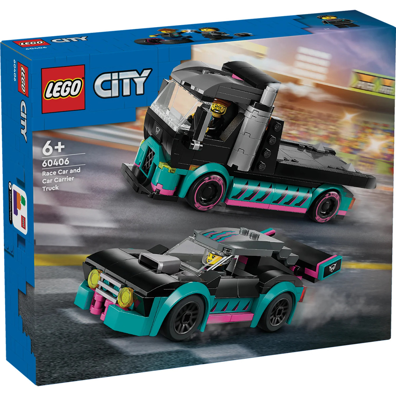 Lego City - Race Car and Car Carrier Truck - Uncle Pete's Toys