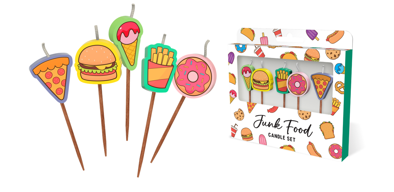 Themed Candles Pack - Junk Food - Uncle Pete's Toys