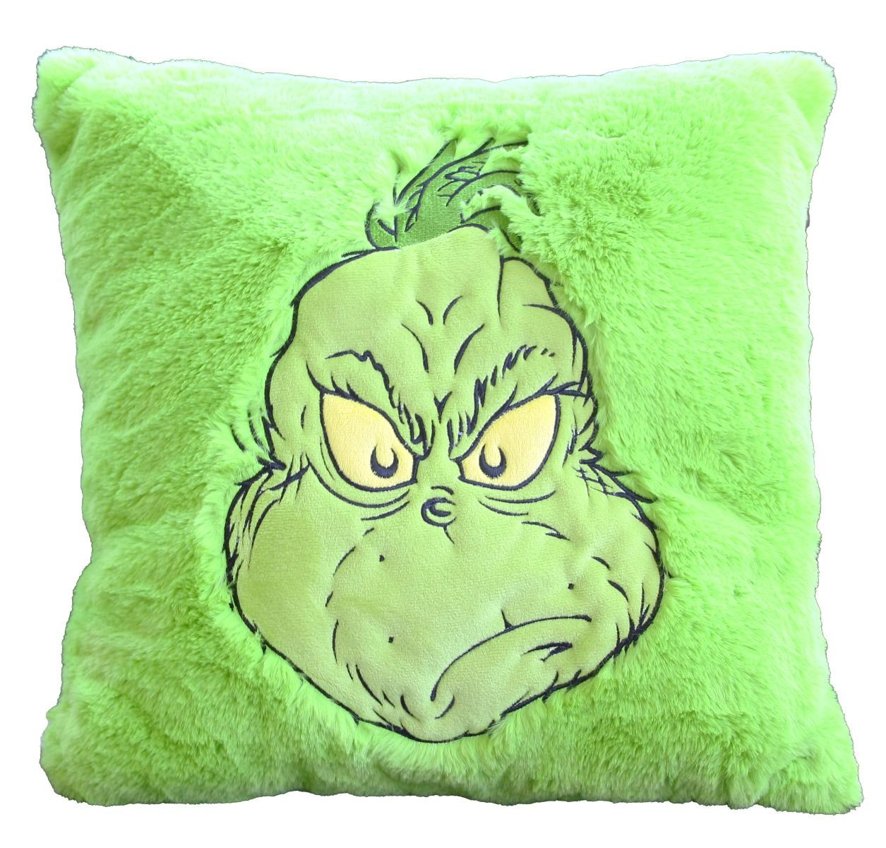Grumpy Grinch Full Face Cushion - Uncle Pete's Toys
