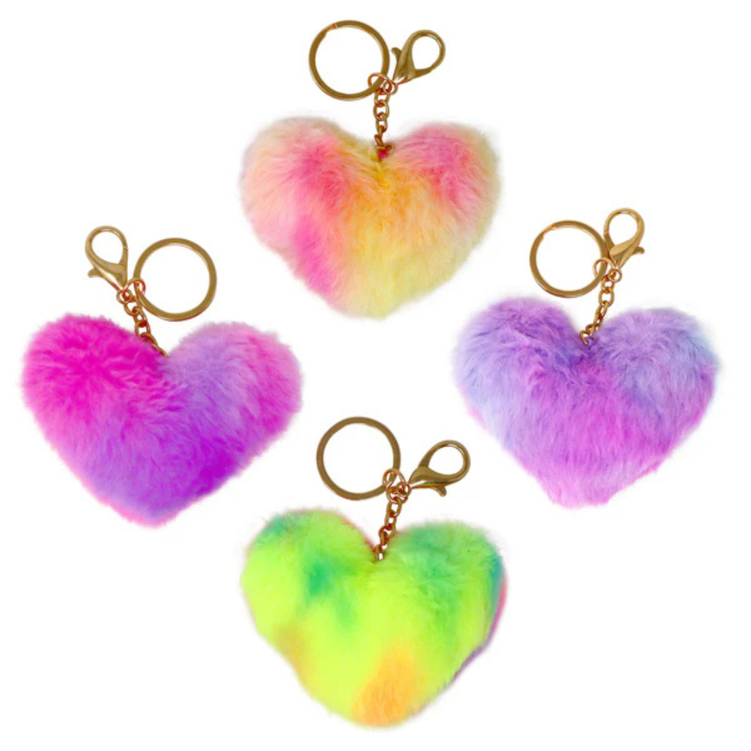 Fluffy Heart Key Chain - Uncle Pete's Toys