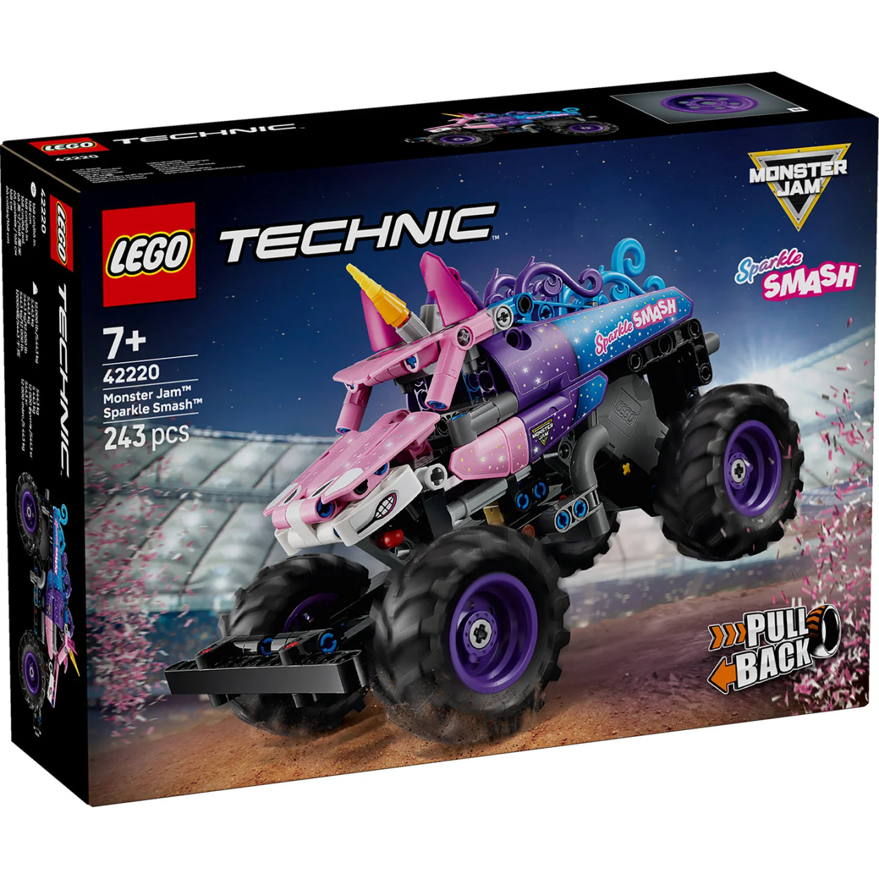 Lego Technic - Monster Jam Sparkle Smash Pull Back - Uncle Pete's Toys