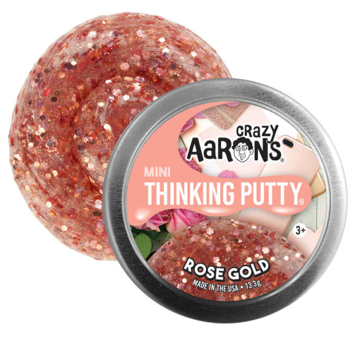 Crazy Aarons Mini Thinking Putty - Rose Gold - Uncle Pete's Toys