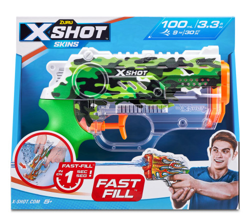 Zuru XSHOT Fast Fill Skins Water Gun Nano - Jungle Camo - Uncle Pete's Toys