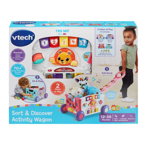 Vtech - Sort And Discover Pink Activity Wagon - Uncle Pete's Toys