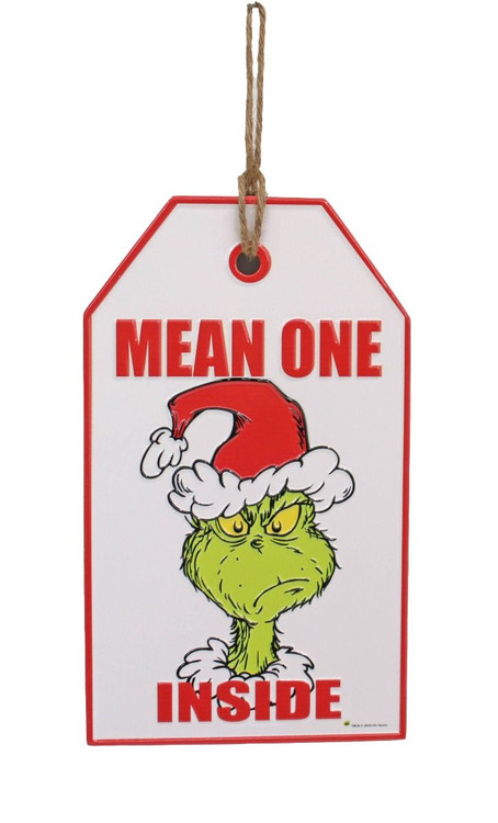 Door Hanger Sign - Mean One - Uncle Pete's Toys
