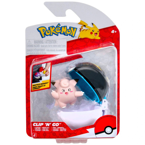 Pokemon Clip N Go - Clefairy with Moon Ball - Uncle Pete's Toys