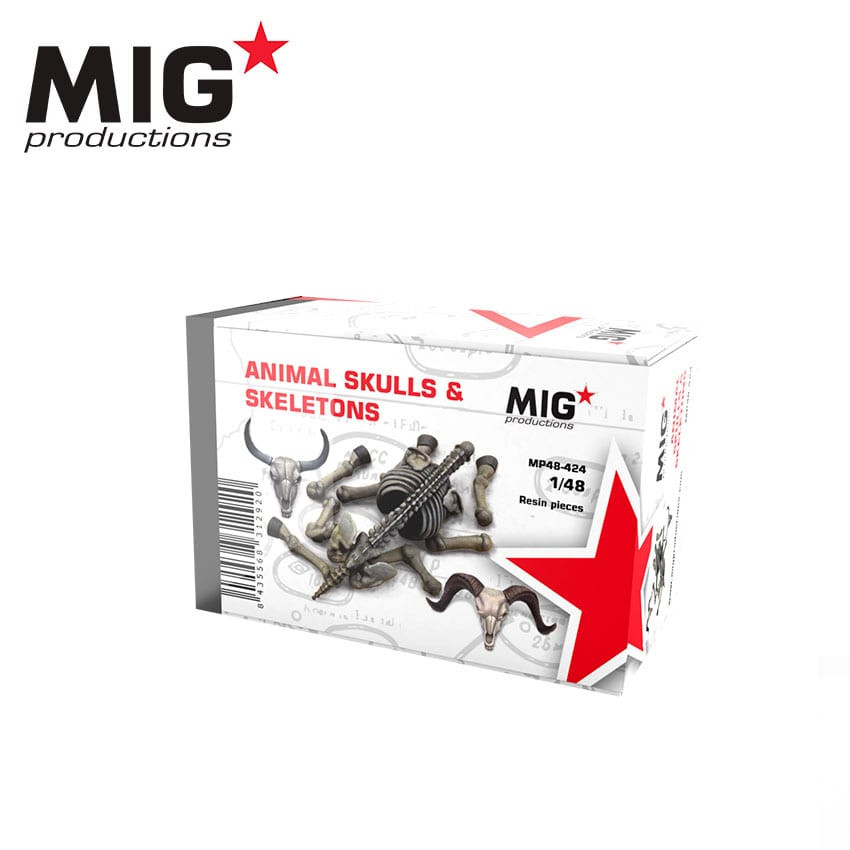 AK Interactive 1/48 Animal Skulls & Skeletons Plastic Model Kit - Andy ...