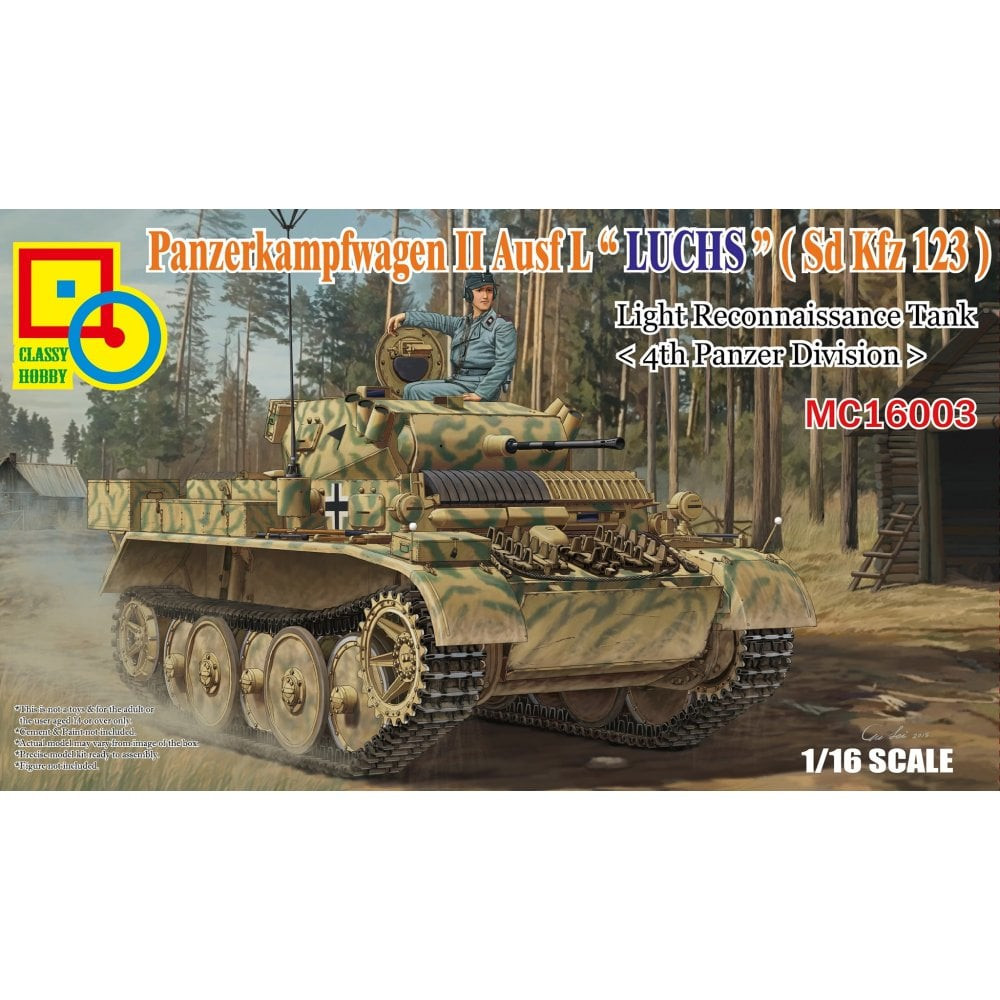 Classy Hobby 1/16 Panzerkampfwagen II Ausf.L “Luchs” (Sdkfz.123) Light ...