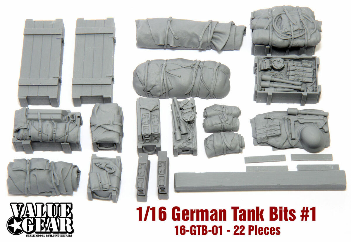 Value Gear 16-GTB-01 1/16 German Tank Bits Set #1 (22 Pieces)