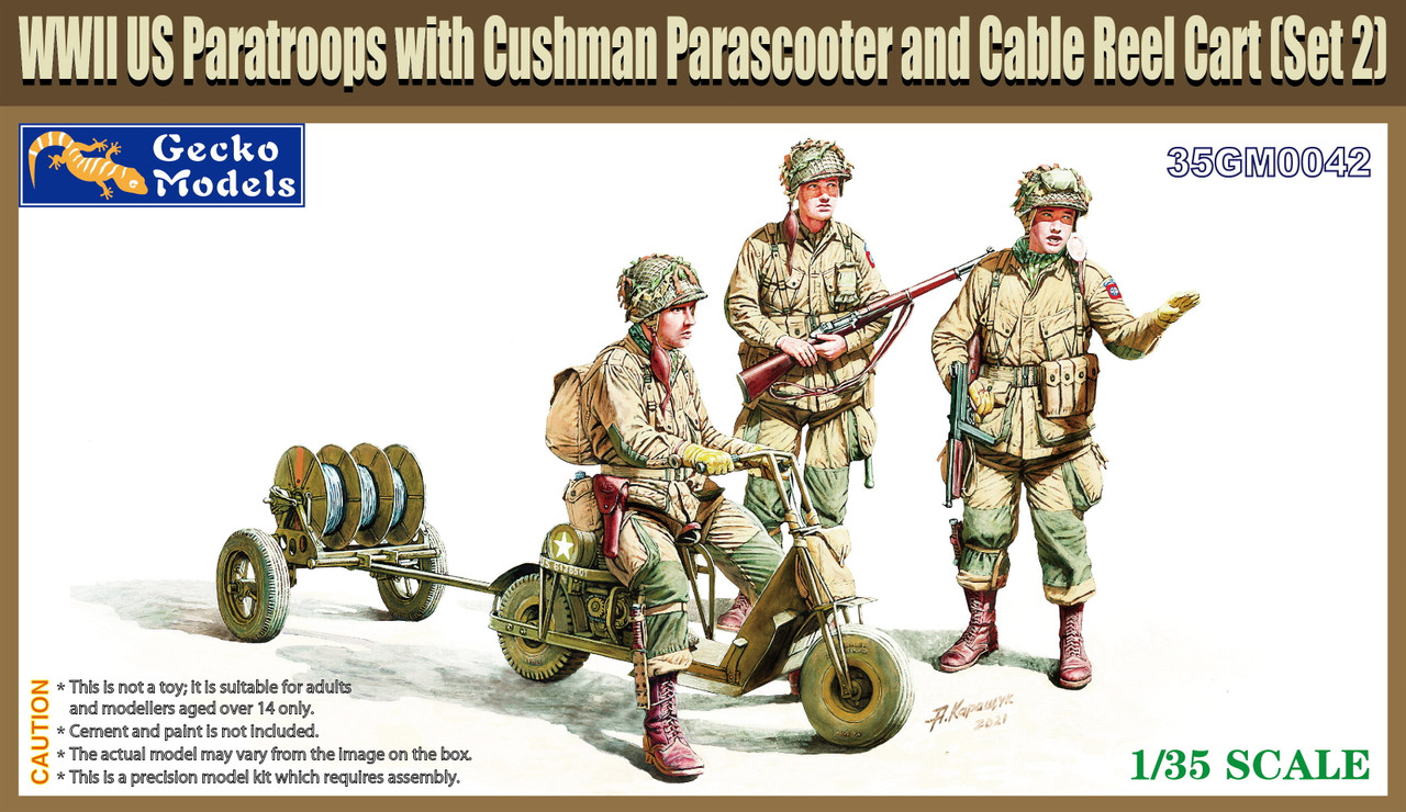 Gecko1/35 M53 Scooter Cushman w-RL-35 Cable Reel Cart Mod.1944 & US ...