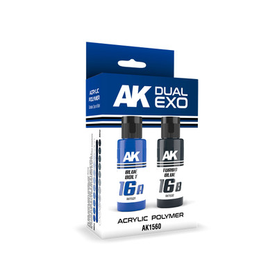 AK Interactive Blue Bolt & Turbo Blue Dual Exo Paint Set