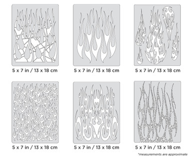 IWATA Artool Flame-o-rama 2 Mini Series Freehand Airbrush Template by ...