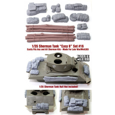 Value Gear SH016 Sherman Engine Deck Set #16 (12 Pieces) "Easy 8 + Logs"