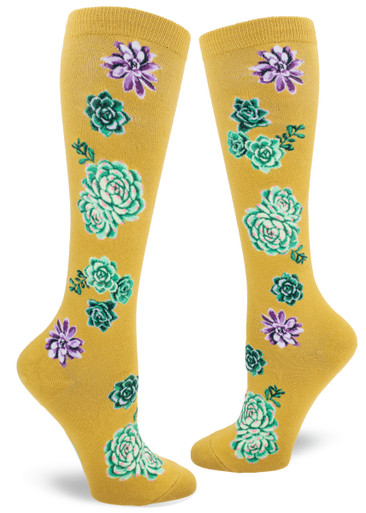 Wicked Skatewear | Mod Socks Succulent Plants Knee-High