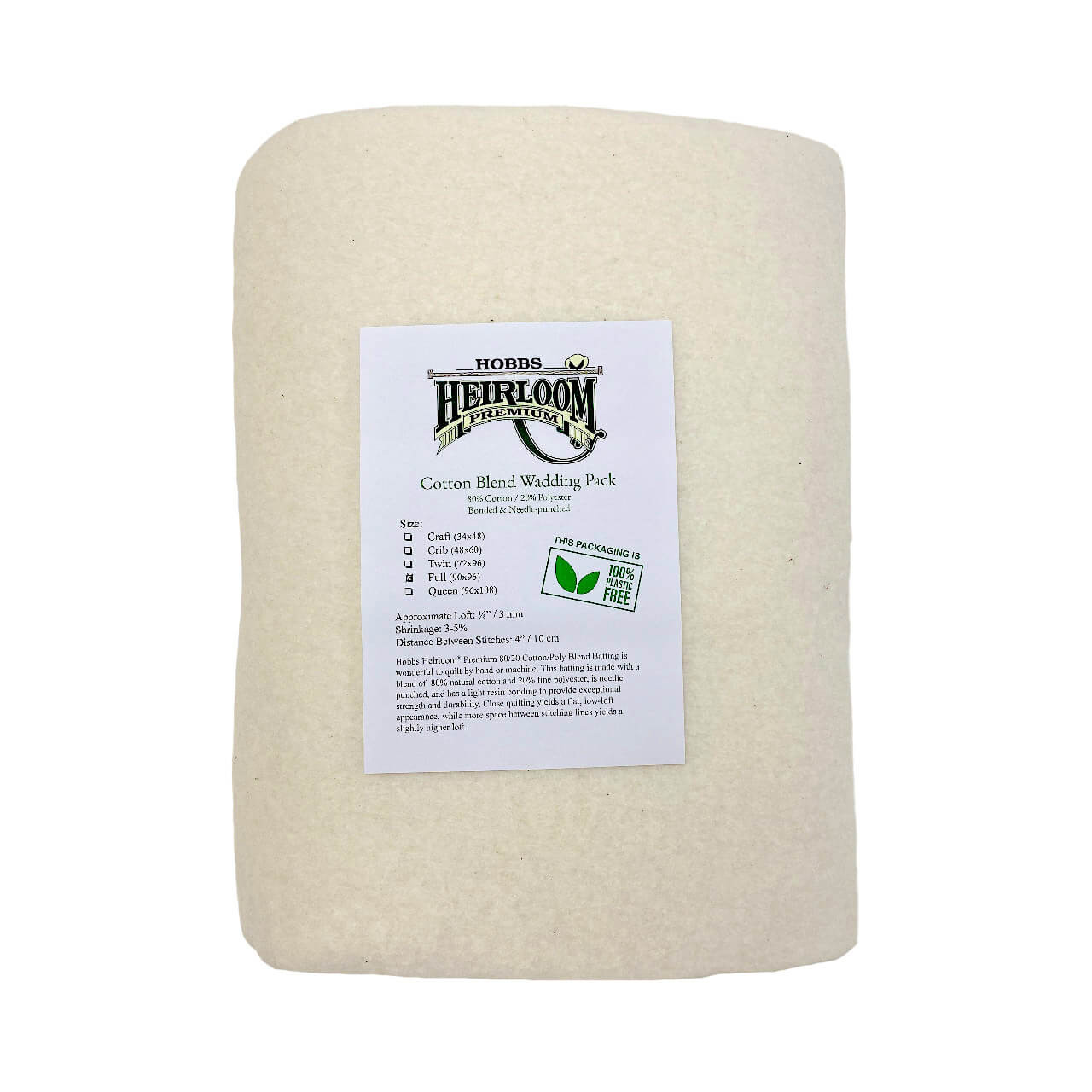 Hobbs Heirloom Premium Full (Double) Size 90" x 96" 80/20 Cotton Blend ...