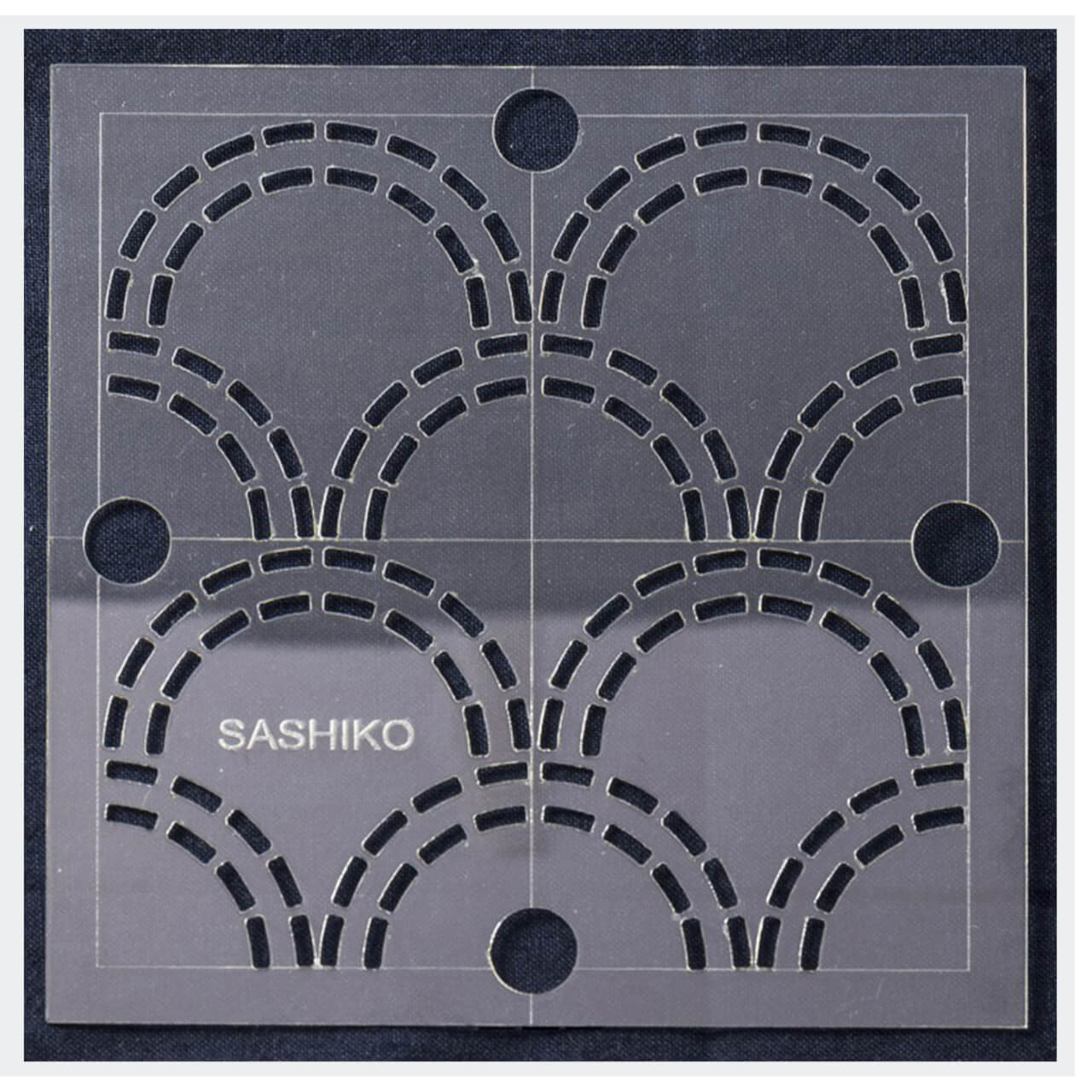 Sew Easy Seigaiha Sashiko Template – 4" Waves Pattern