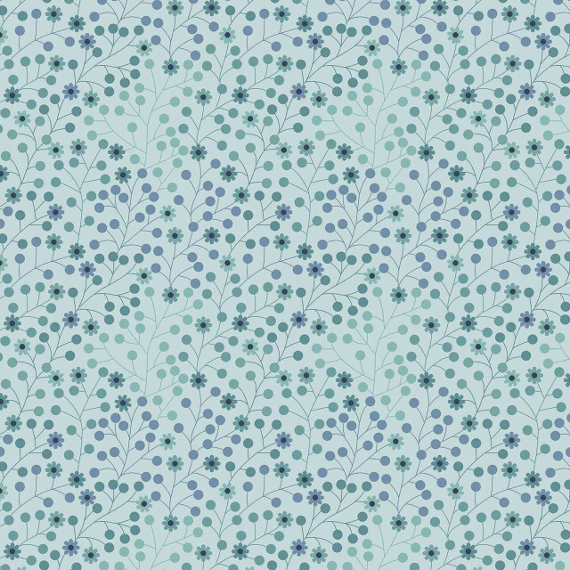 Andover Fabrics At Days End Grassy Fields Daisy Dots