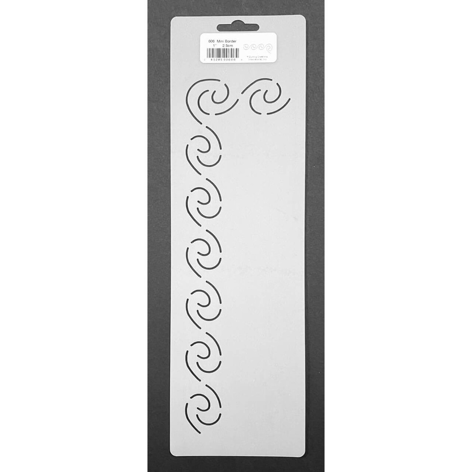 Quilting Creations 1″ Wave Border Stencil with Corner