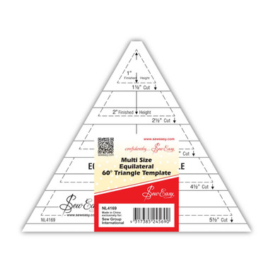Sew Easy Multi Size Equilateral 60° Triangle Template – Quilting Ruler