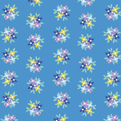 Andover Friday Night Posy Grande Peacock fabric