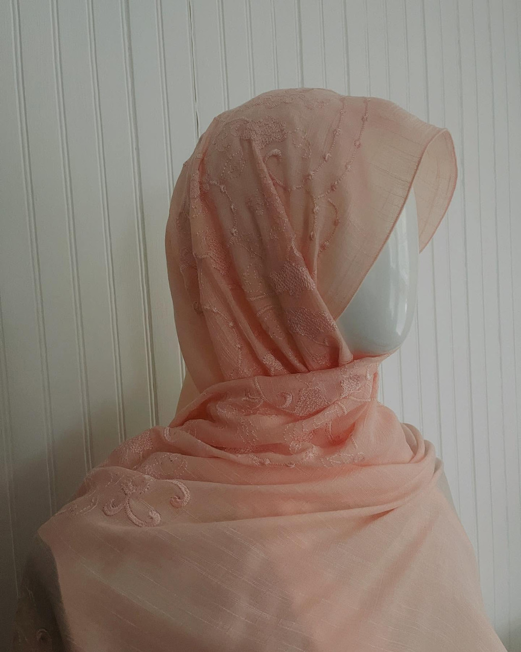 Embroidered Cotton Hijab - Square & Rectangle - Al-Mujalbaba Hijabs