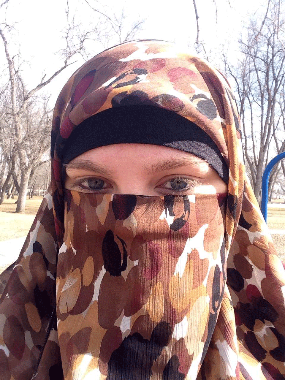 Printed Half Niqabs - Face Veils both Stylish & Fashionable