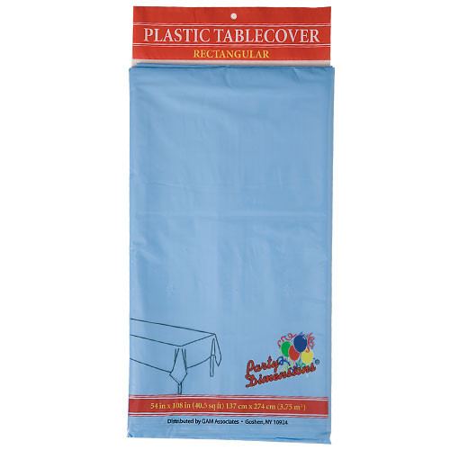 Plastic Rectangular TableCovers 54" x 108" - 24 colors - Party Brights