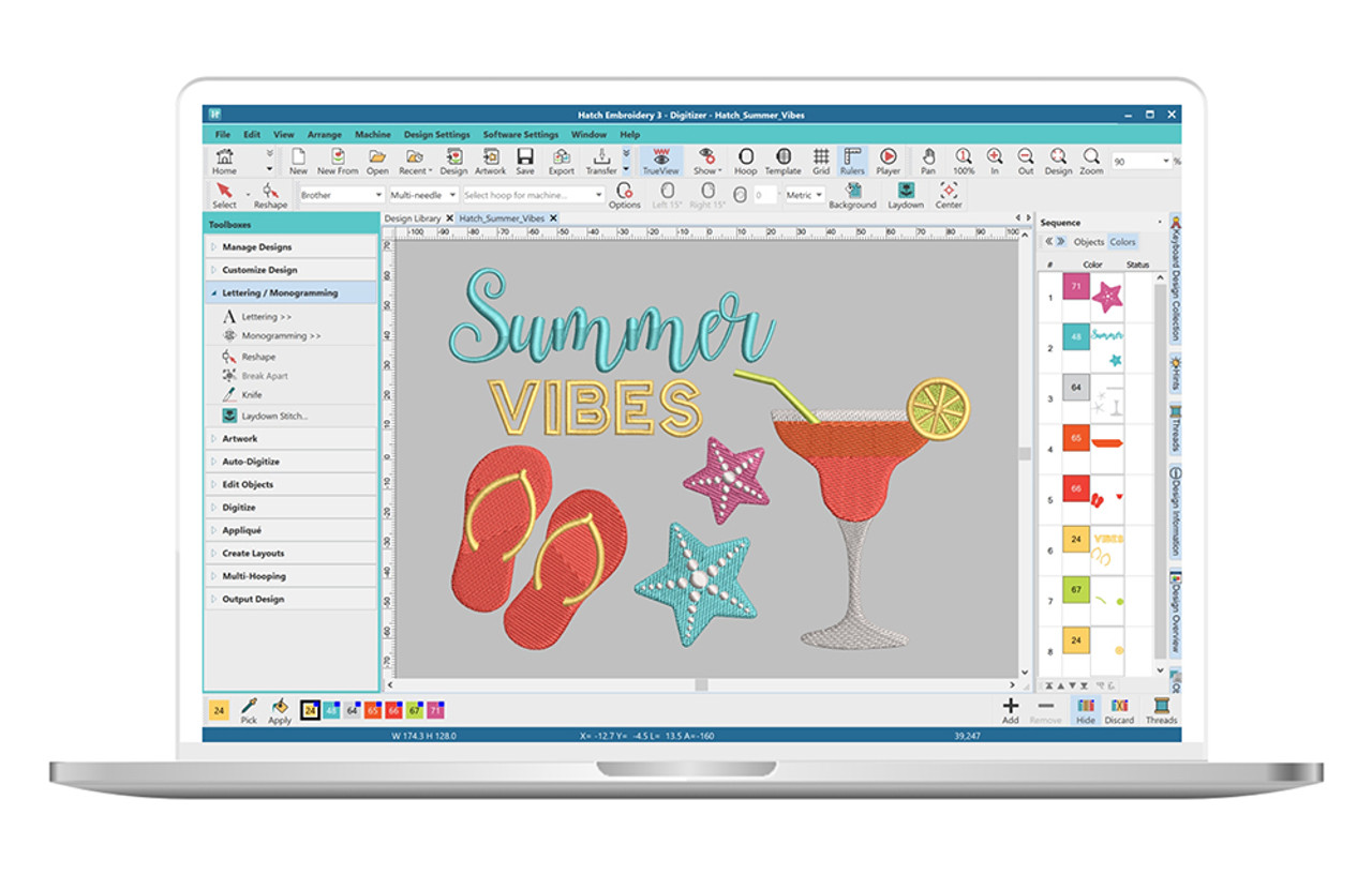 Hatch Embroidery Digitizer
