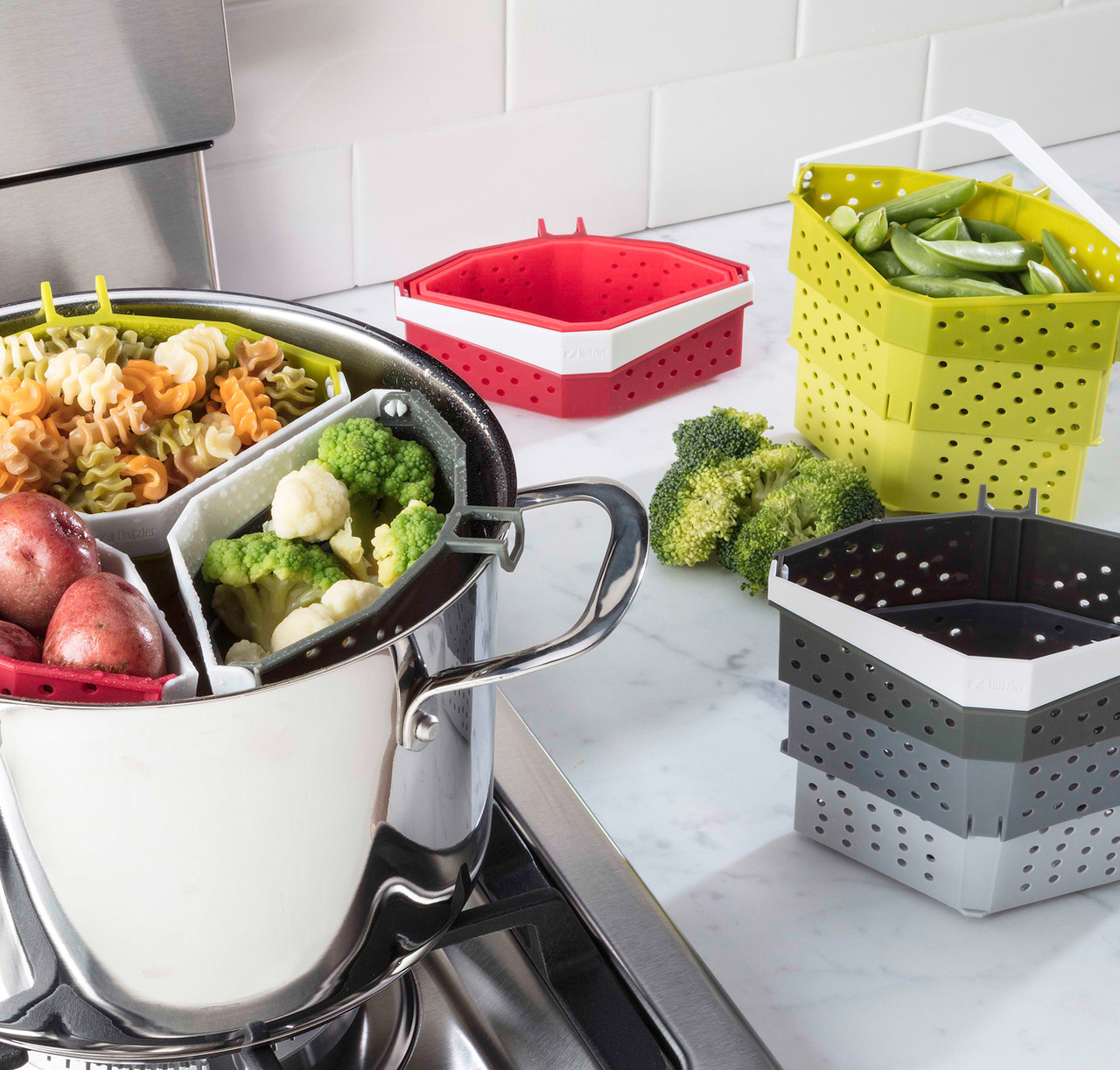 Collapsible Cooker Steamer Basket for Cooking Different Foods in the ...