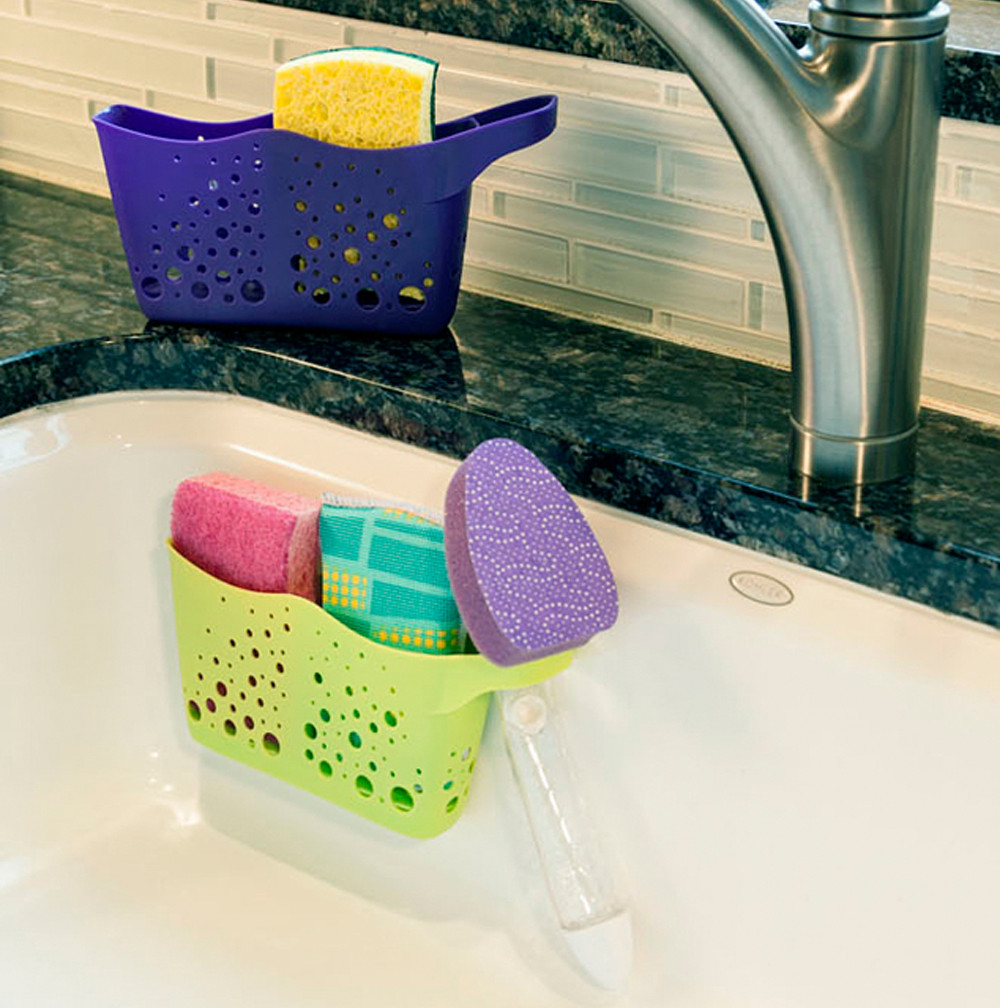 Spong Duo - Sponge Holder for 2 Sponges and Brush with Suction