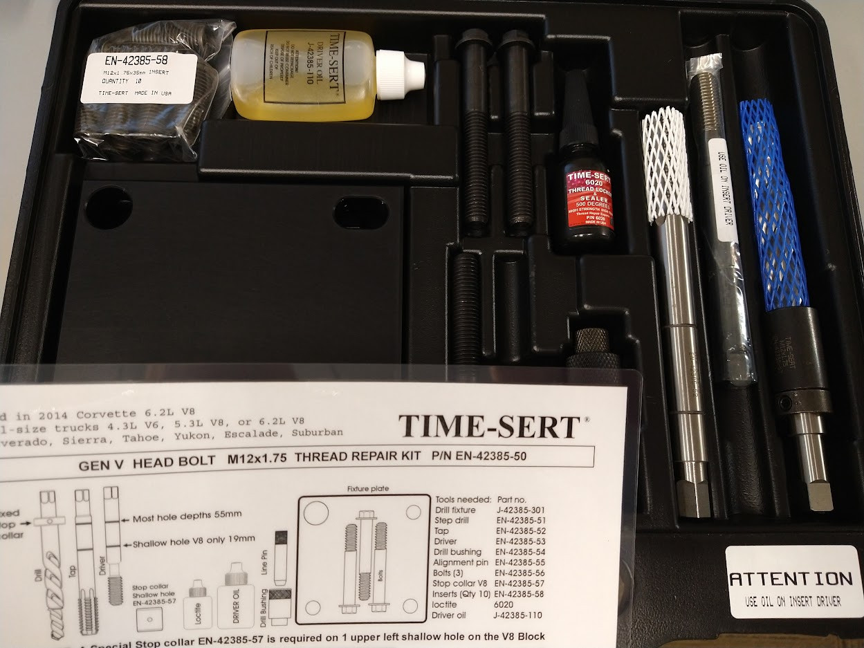 TIME-SERT EN-42385-50 GEN V Head Bolt M12x1.75 Thread Repair Kit - Wise ...