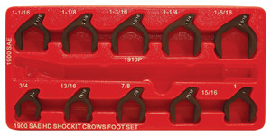 LT1900 10 Piece SAE Shockit Crows Foot Set - Wise Auto Tools LLC