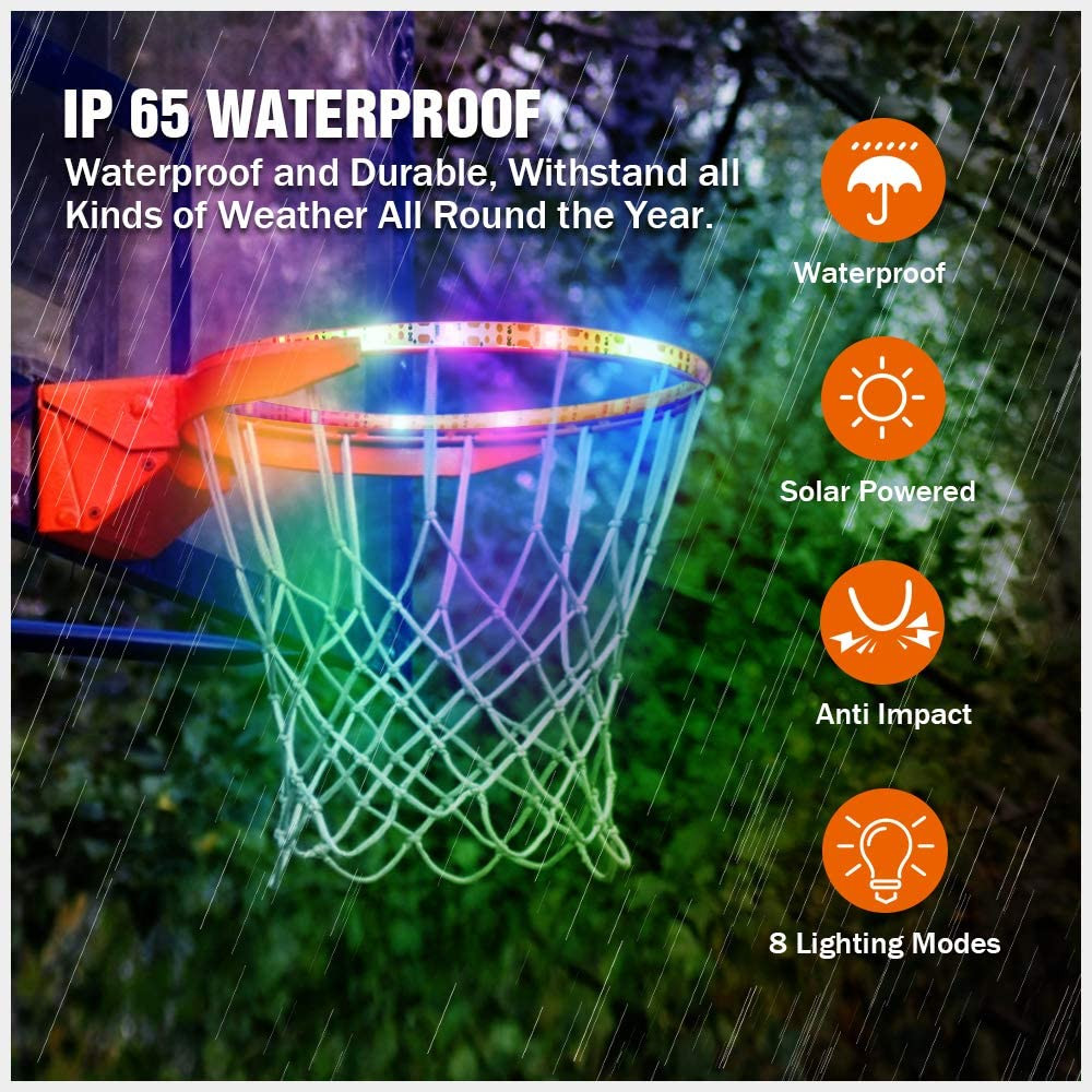 Light Up Basketball Hoop LED Hoop Activated Kit Spring Break Ball Sport