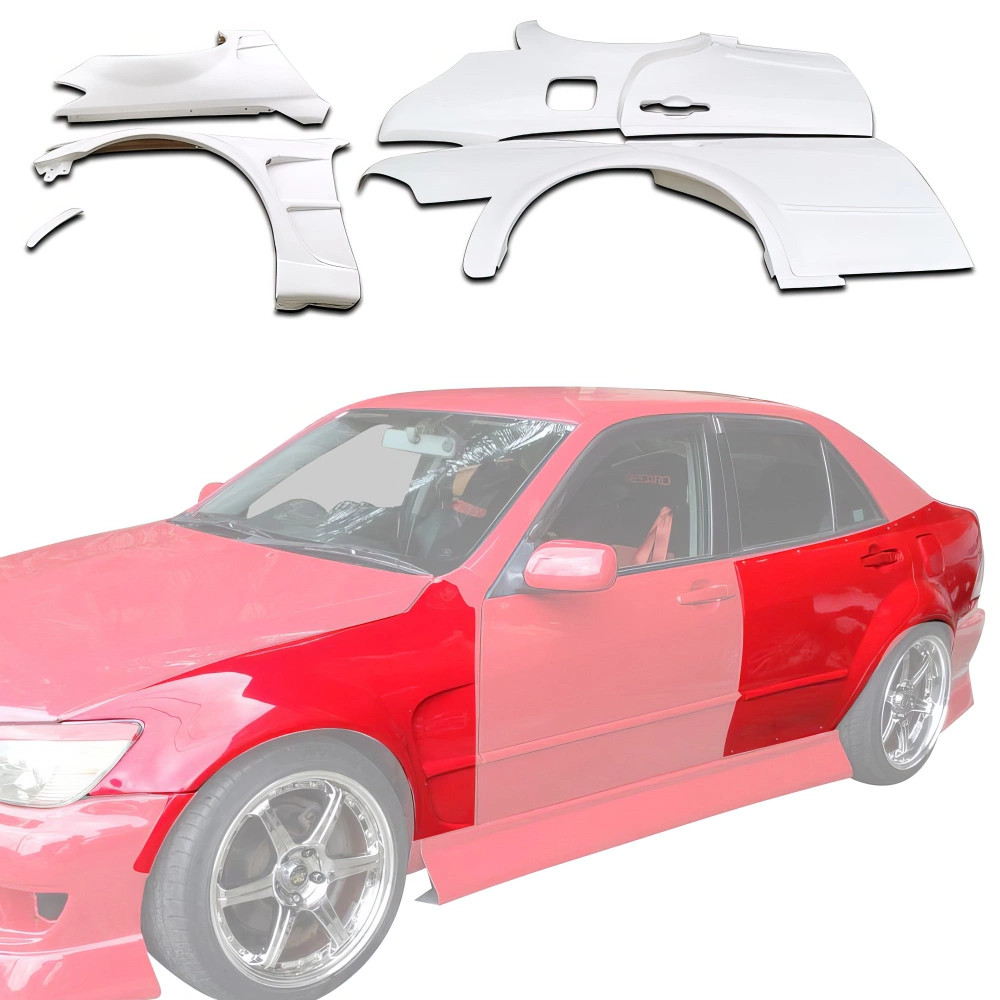 ModeloDrive FRP BSPO Wide Body Fenders (set) 8pc > Lexus IS300 2000 ...