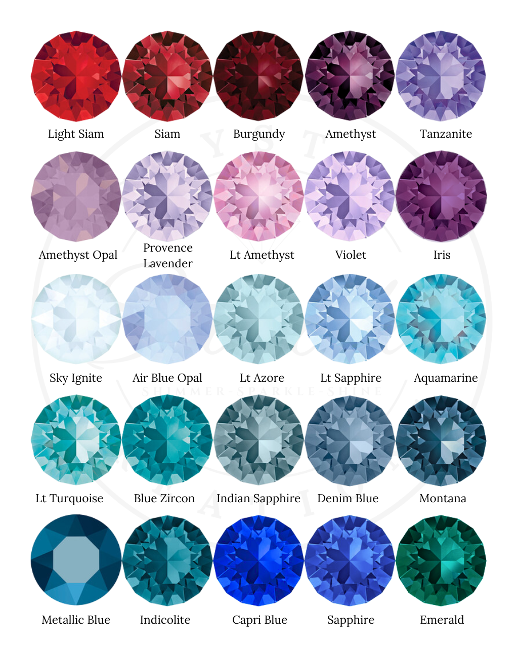 Custom Solid Pattern 8mm Crystal Jewelry