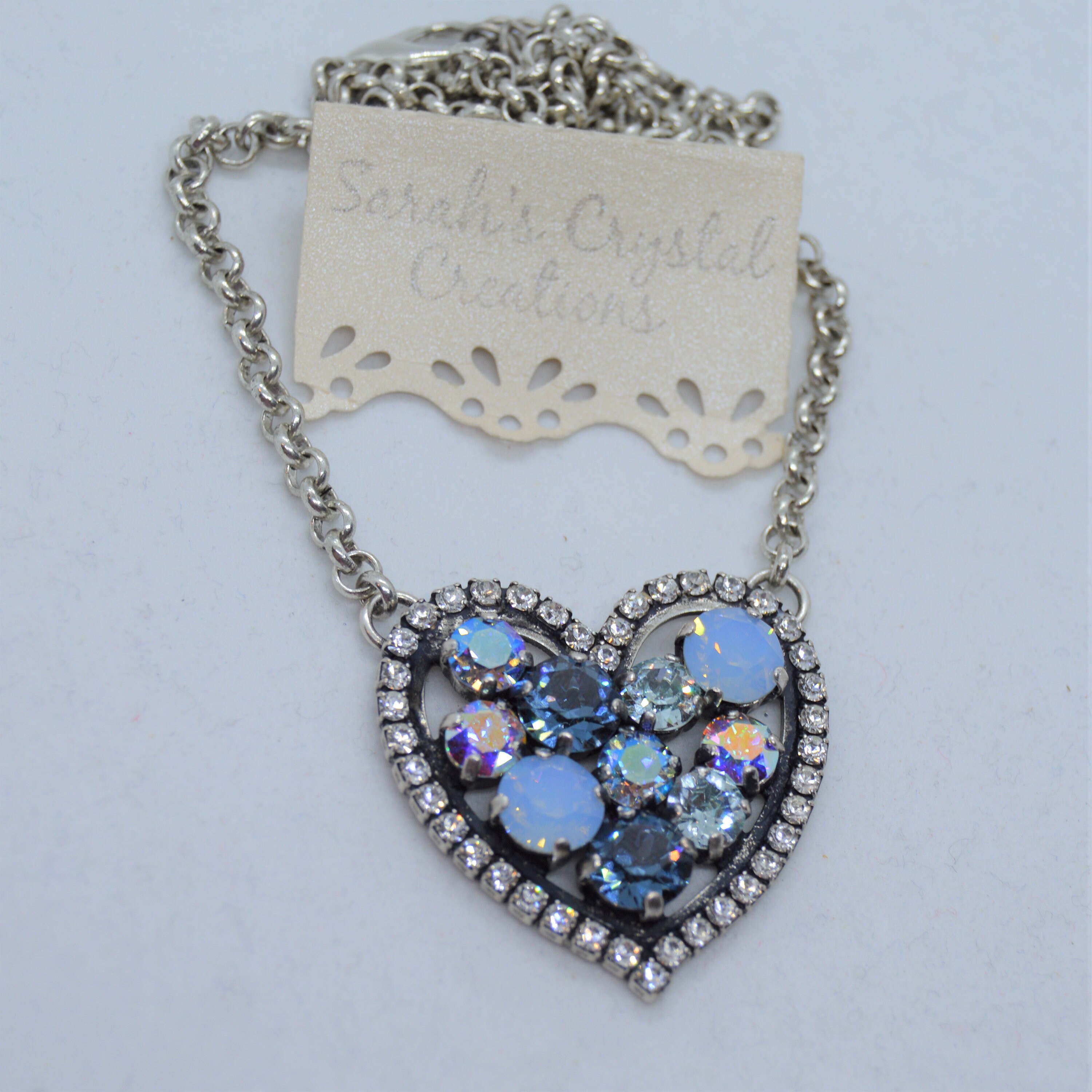 Ice Storm - Heart Pendant Necklace