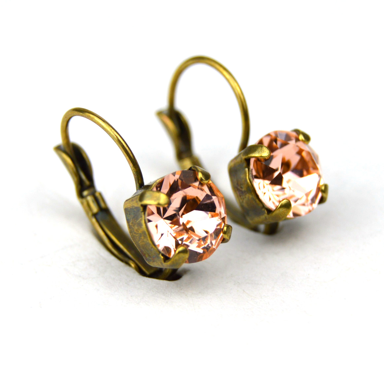 Light Peach 8.5mm Earrings