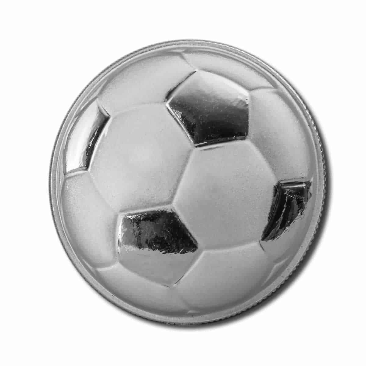 1 oz Fine Silver - Curved Domed 3D Round - Soccer Ball w/Capsule and ...