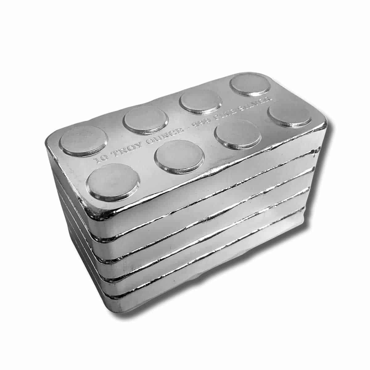 10 oz .999 Fine Silver - Monarch Building Block Bar - Monarch Precious ...
