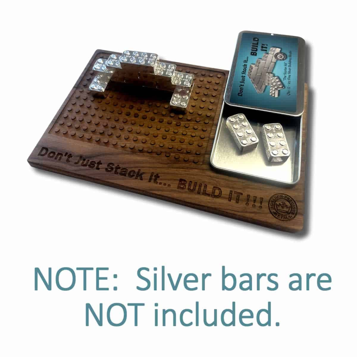 Solid Walnut Wood Building Base for Monarch Silver Block Bars - Monarch ...